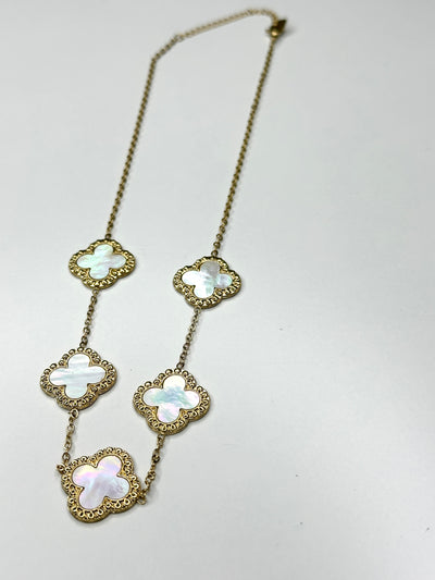 quick shop clover detail necklace £ 18 . 00