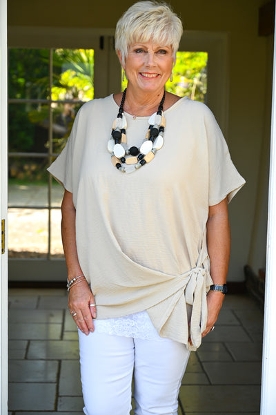 quick shop tie up tunic £ 26 . 00