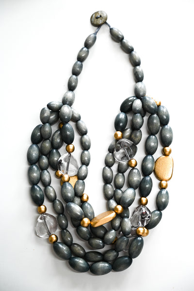 quick shop short chunky multi shape layered necklace £ 33 . 00