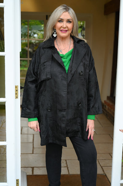 quick shop abstract patterned lightweight belted coat £ 80 . 00